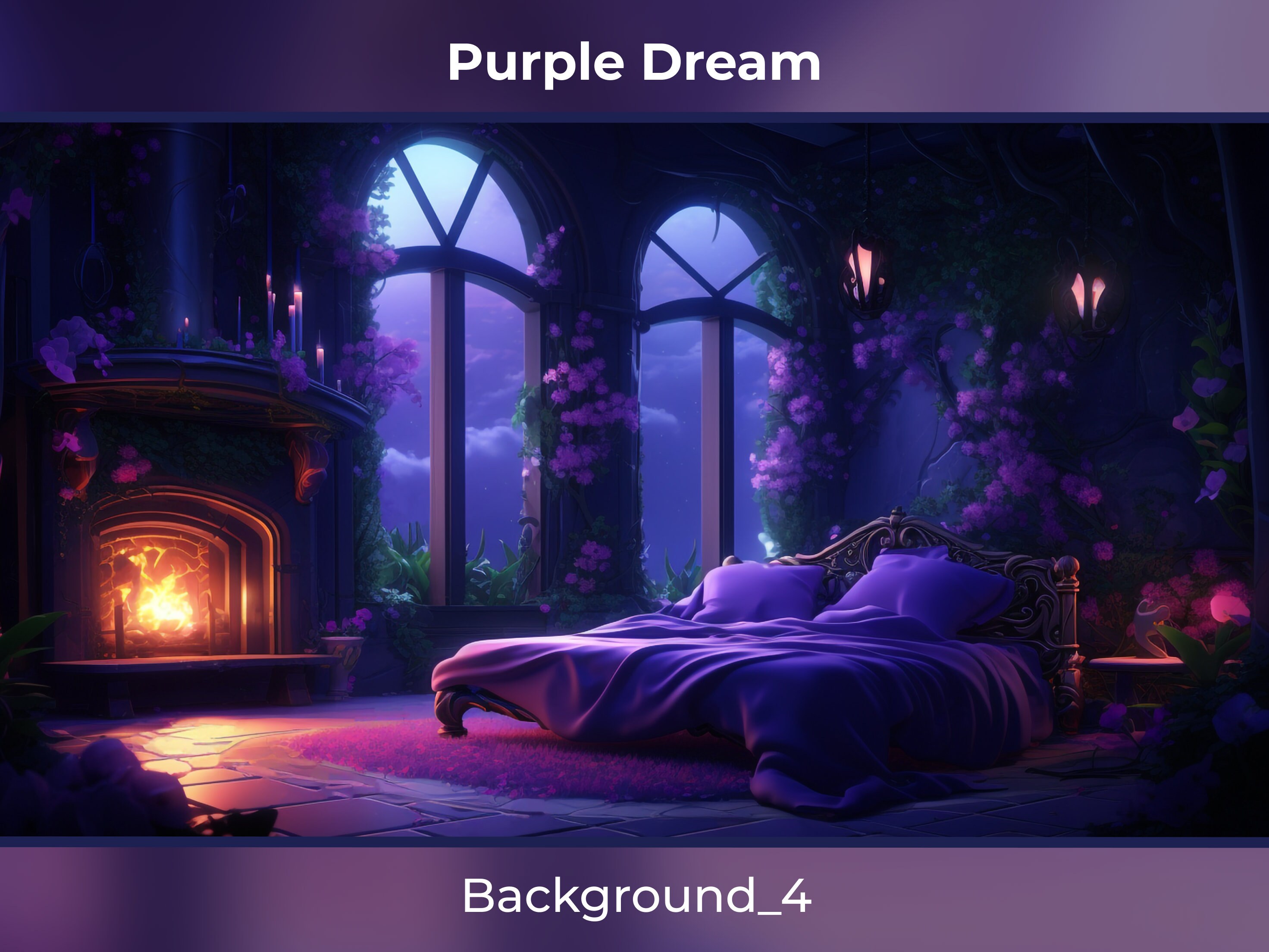Animated Background Purple Dream Mega Bundle 5 Fantasy Vtuber - Etsy