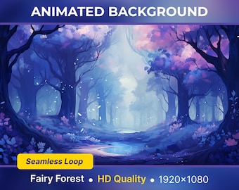 Animated Virtual Background Magical Twitch Overlay Looped Vtuber ...