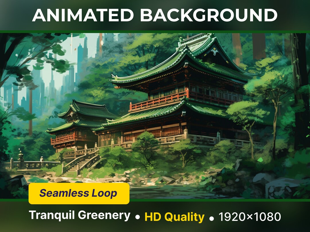 Animated Background Tranquil Greenery Vtuber Background Twitch Stream ...