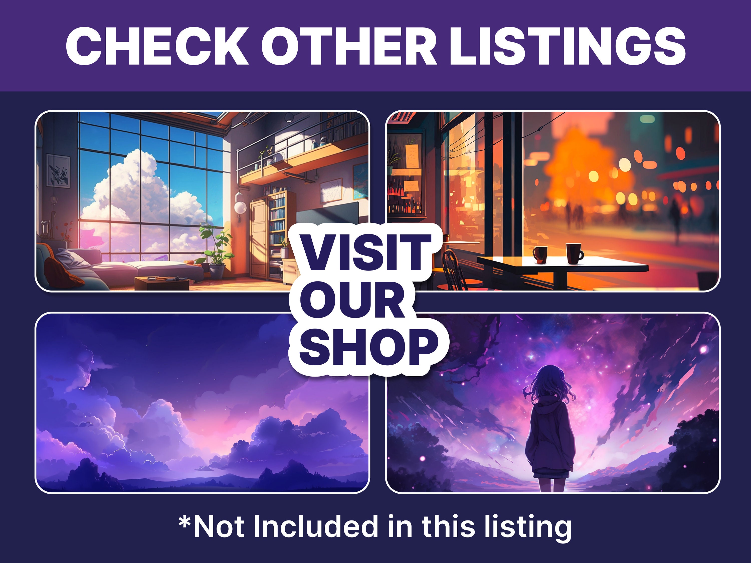 Animated Virtual Background Rainy Lofi Looped Vtuber Background ...