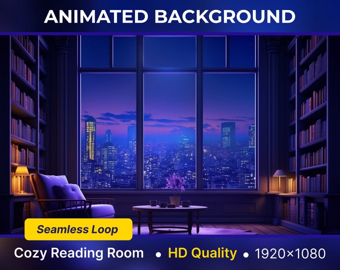 Animated Stream Screen Cyberpunk Room Looped Vtuber Background Twitch ...