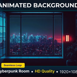 Animated Stream Screen Cyberpunk Vtuber Background Twitch Streaming ...