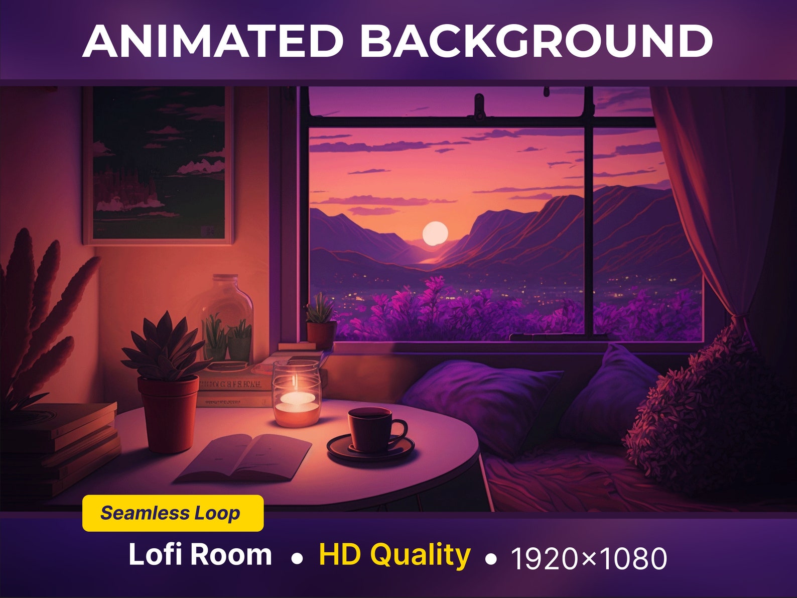 Animated Background Lofi Room Vtuber Background Twitch Stream Lofi ...