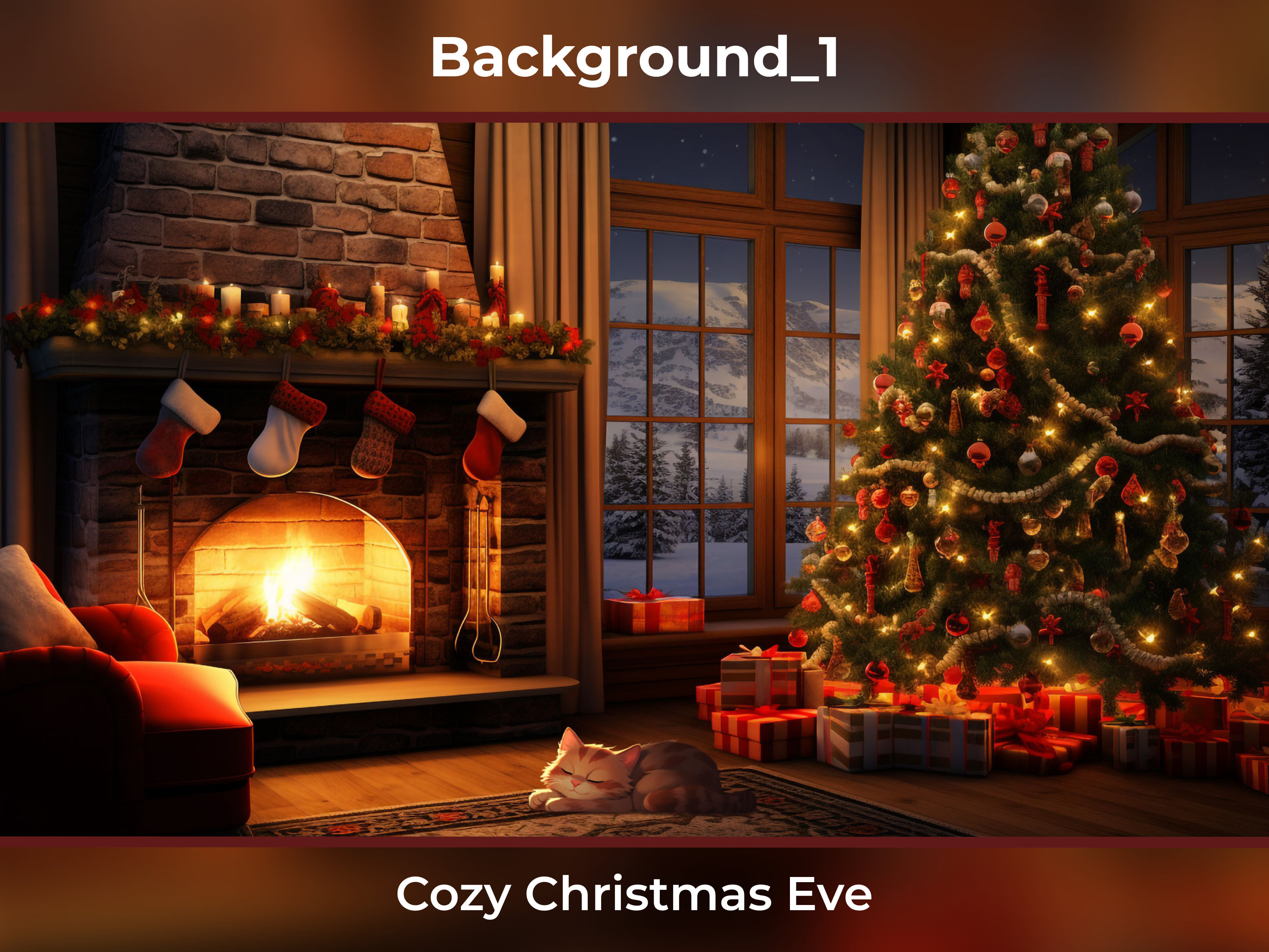 Animated Virtual Background Christmas Eve Vtuber Background Twitch ...