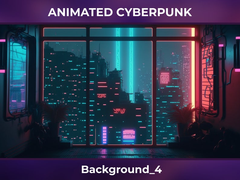 Animated Background Cyberpunk Mega Bundle 5 Cyberpunk - Etsy