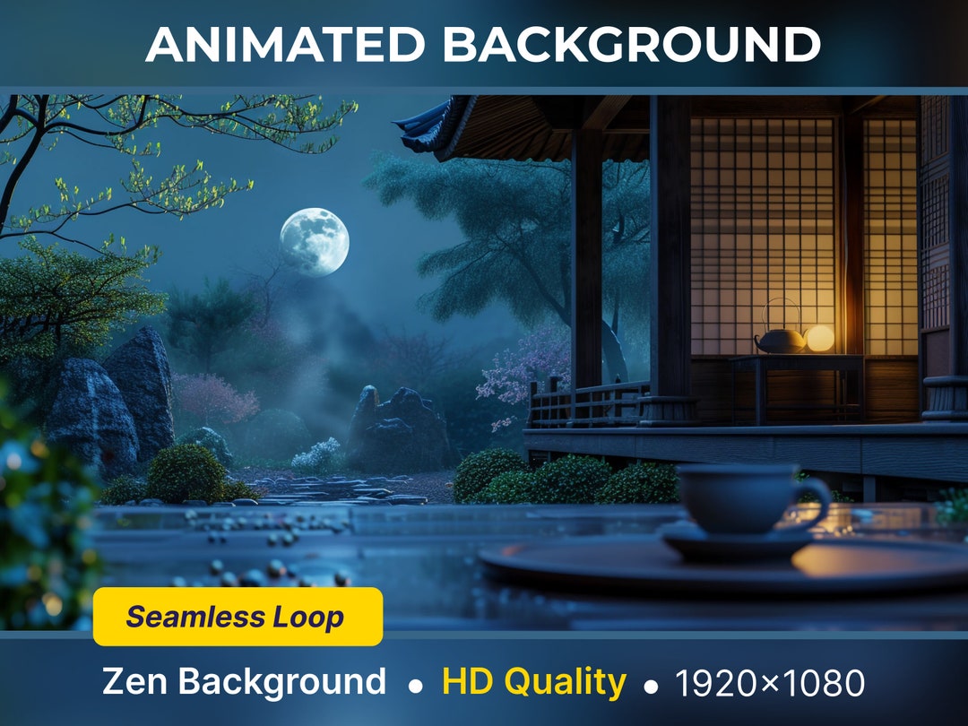 Animated Zen Background Vtuber Lofi Background Twitch Streaming ...