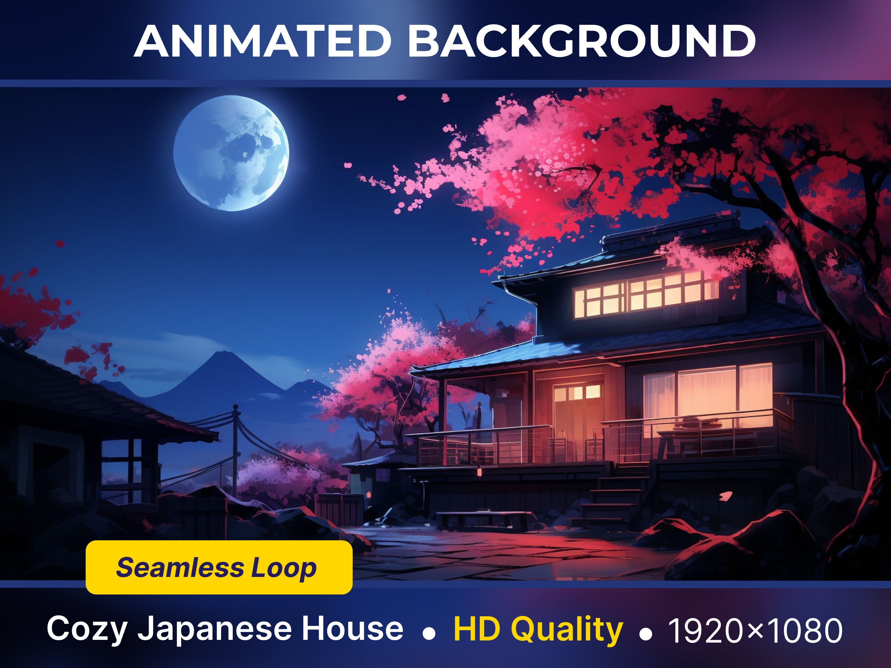 Animated Virtual Background Cozy Japanese House Looped Vtuber - Etsy Canada