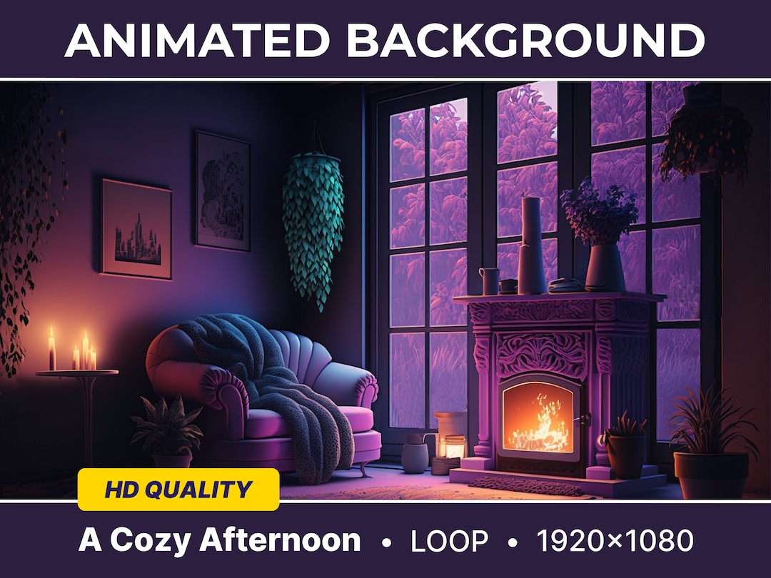 Animated Virtual Background A Relaxing Cozy Afternoon Looped Vtuber ...