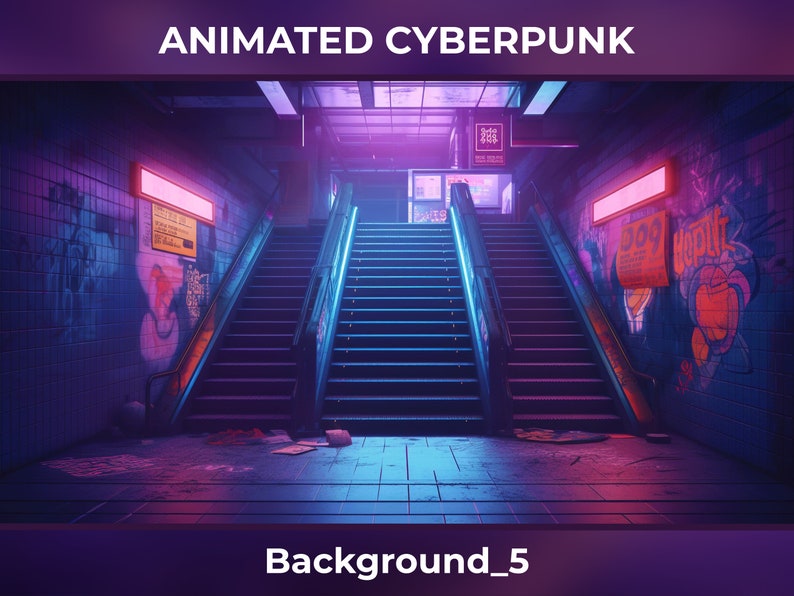 Animated Background Cyberpunk Mega Bundle 5 Cyberpunk - Etsy