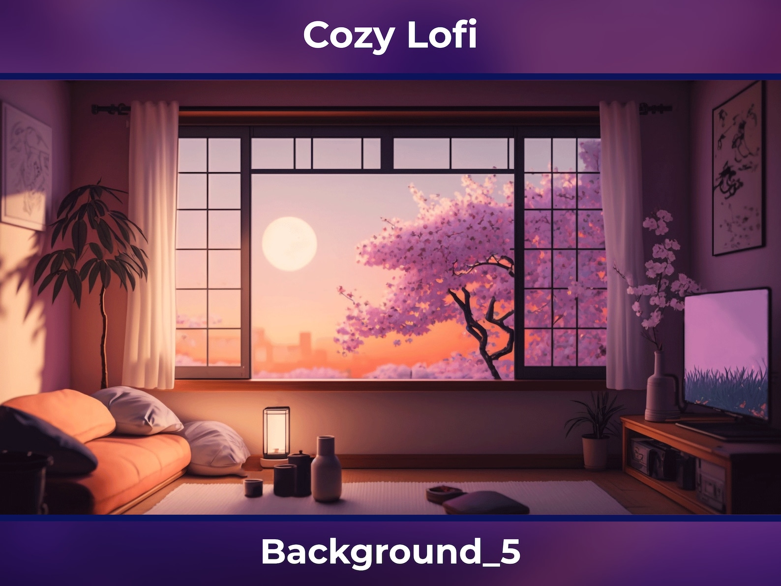 Animated Background Cozy Lofi Room Mega Bundle 5 Lofi Vtuber Background ...