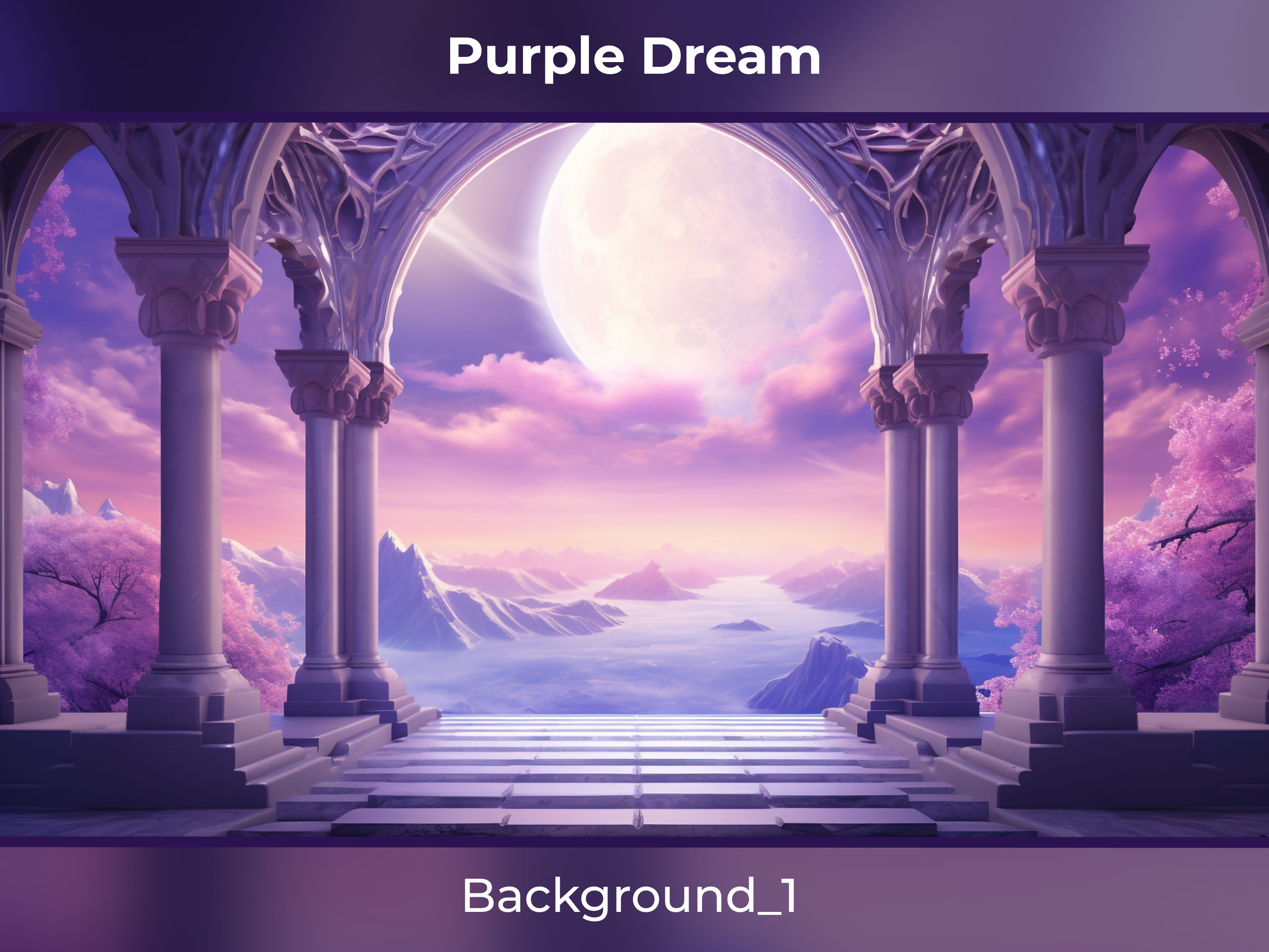 Animated Background Purple Dream Mega Bundle 5 Fantasy Vtuber ...