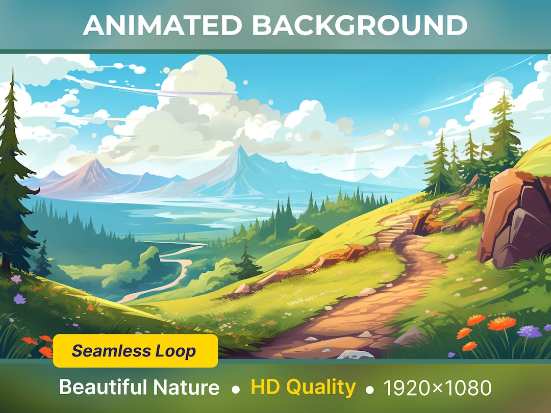 Animated Stream Screen Nature Looped Vtuber Background Twitch Streaming ...