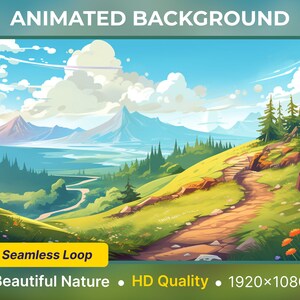 Animated Stream Screen Nature Looped Vtuber Background Twitch Streaming ...