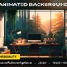 Animated Virtual Background Peaceful Workplace Looped Vtuber Background ...