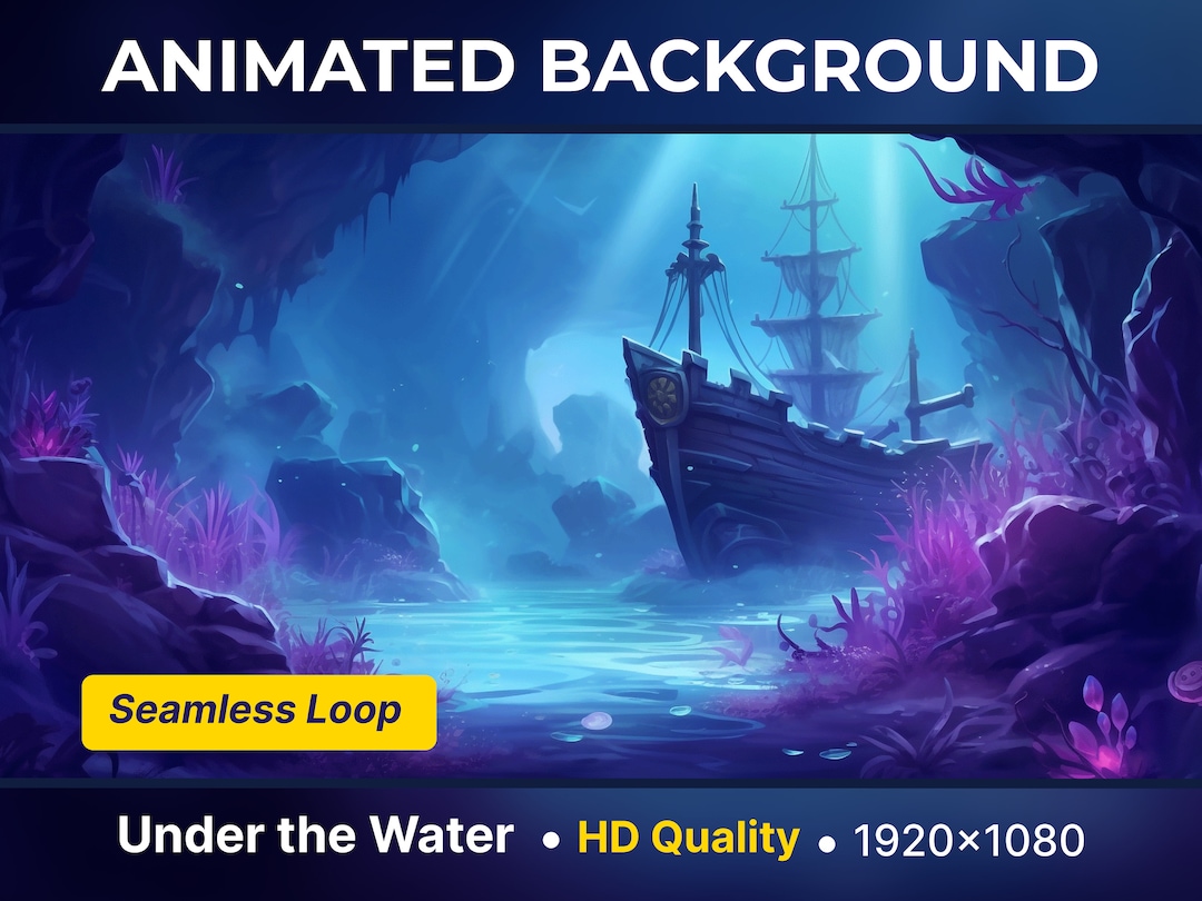Animated Stream Screen Under the Sea Vtuber Background Twitch Streaming ...