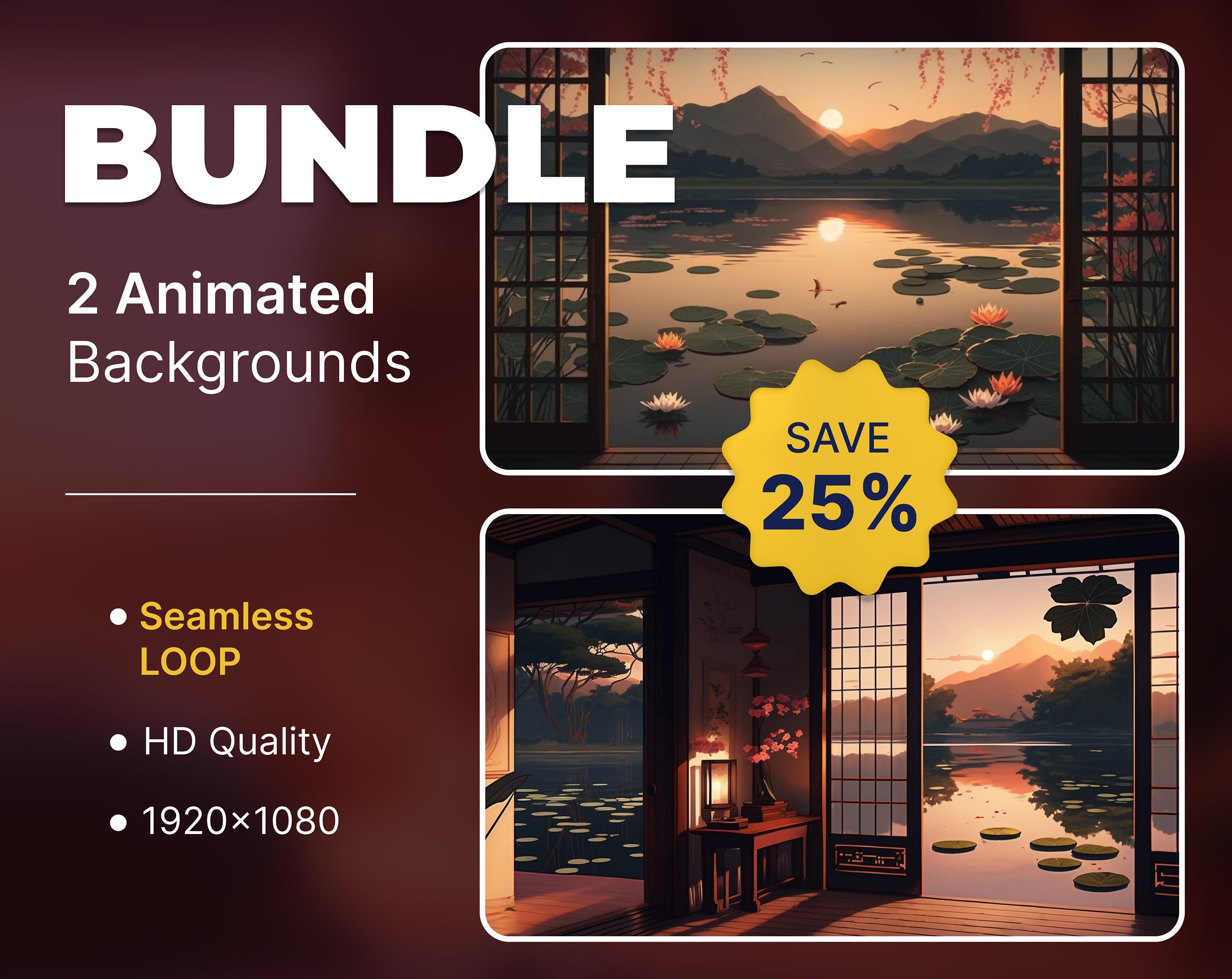 Animated Background Calm Evening Bundle Looped Vtuber - Etsy