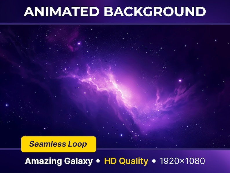 Animated Background Amazing Galaxy Vtuber Background Twitch Stream Lofi ...