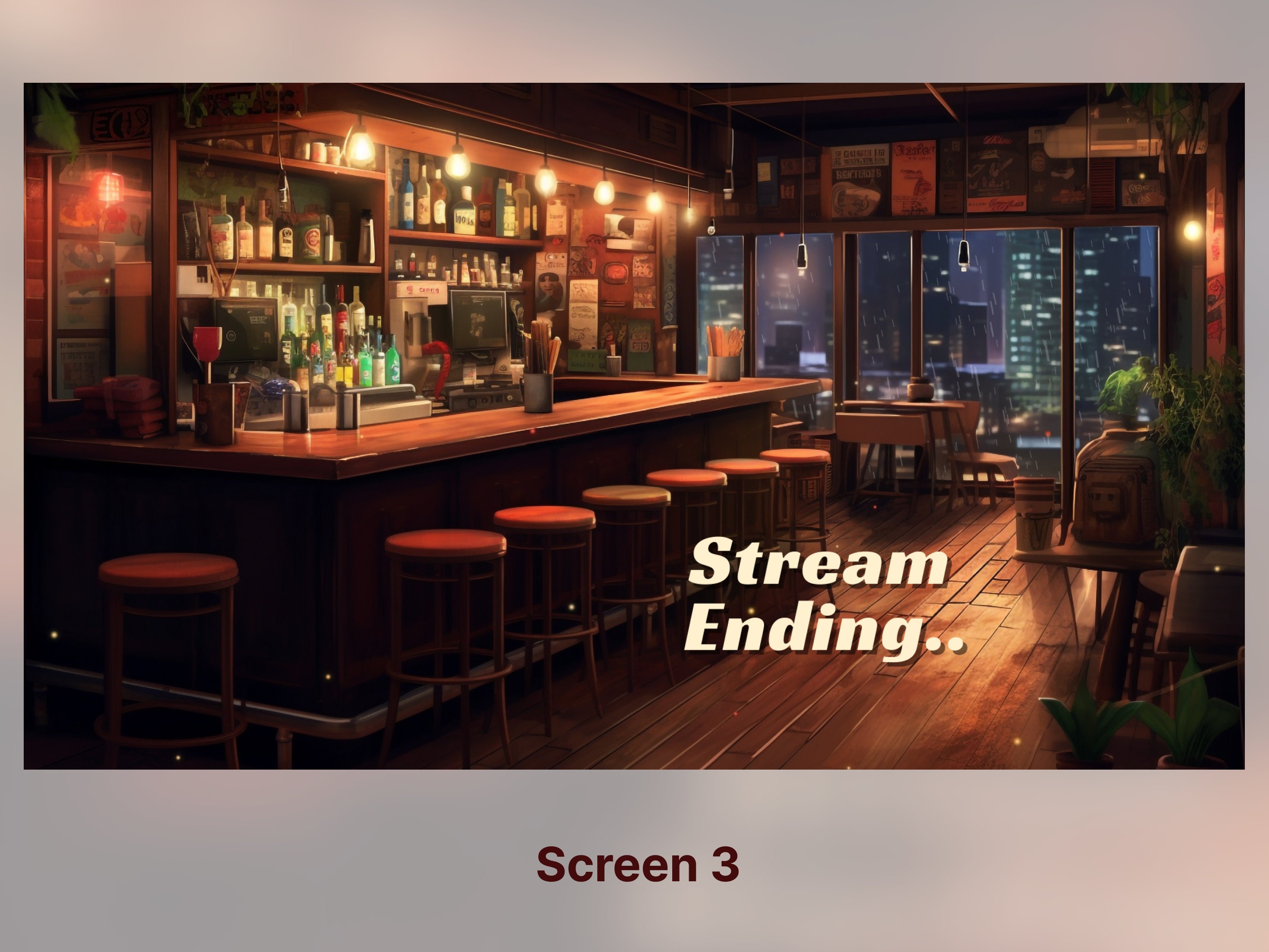 Animated Stream Pack Lofi Bar Twitch Stream Package Lofi Twitch Stream ...