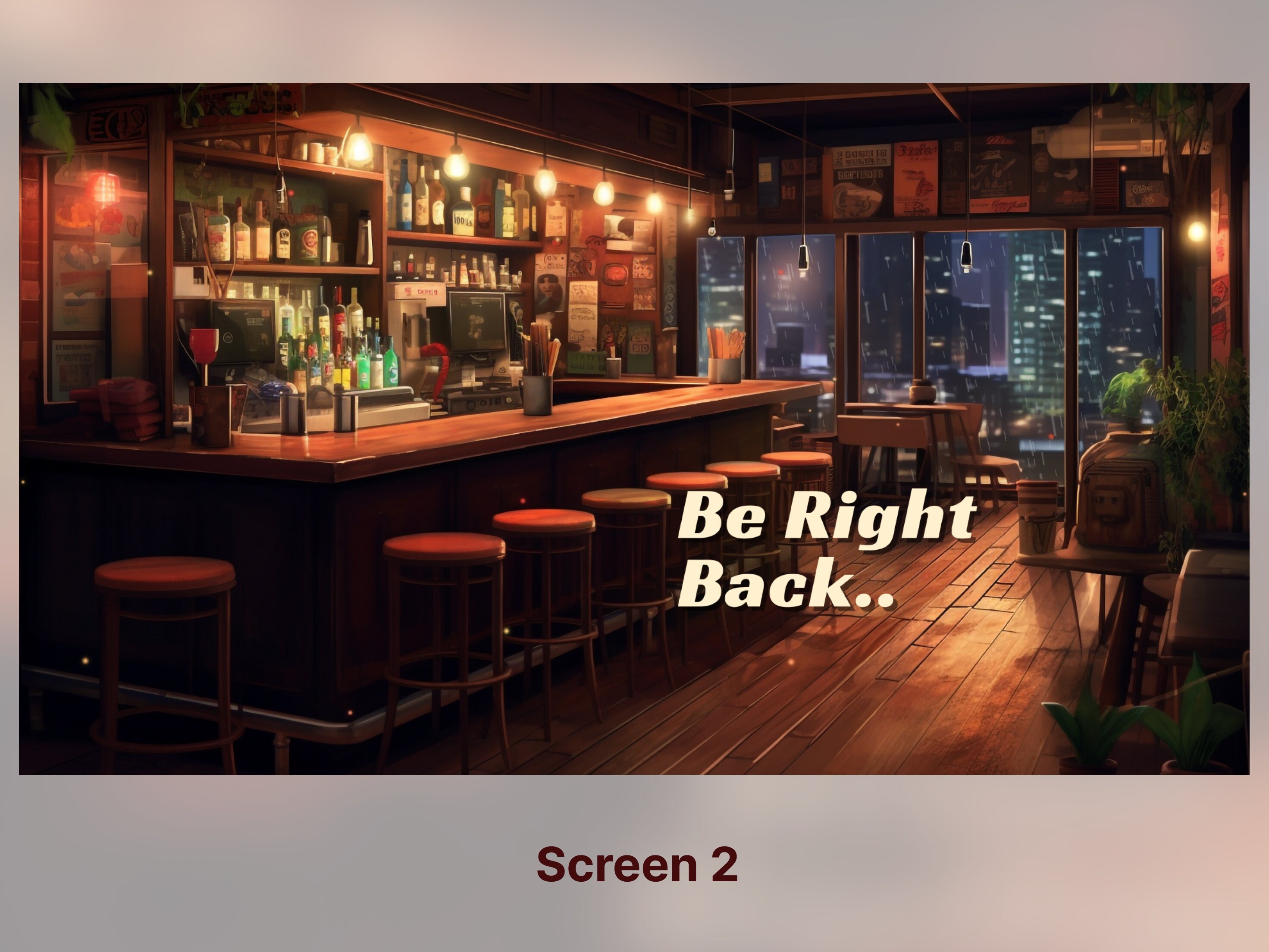 Animated Stream Pack Lofi Bar Twitch Stream Package Lofi Twitch Stream ...