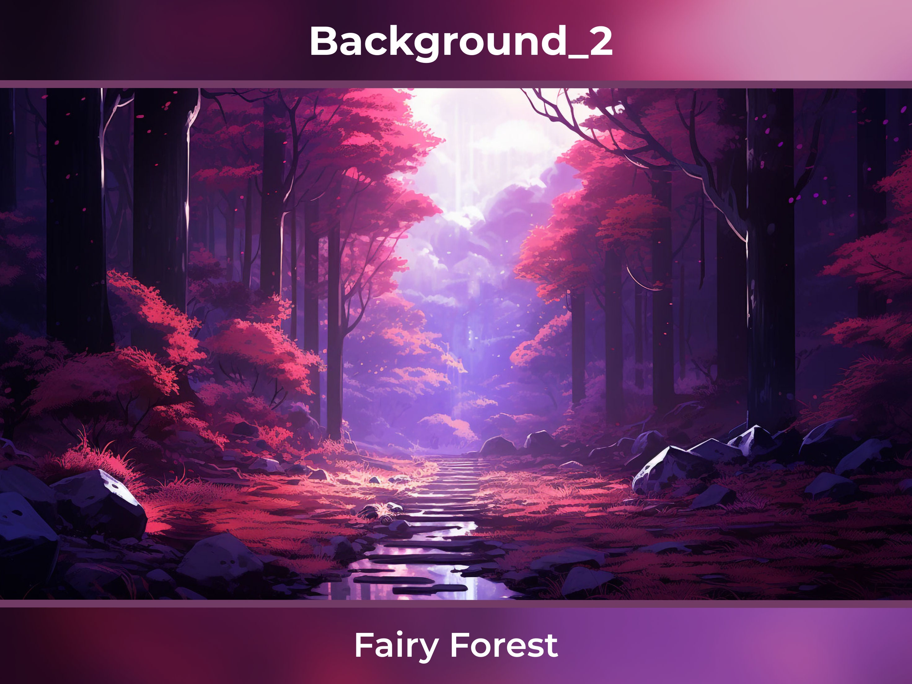 Animated Virtual Background Fairy Forest Bundle Vtuber - Etsy