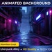Animated Virtual Background Stream Screen Cyberpunk Alley Looped Vtuber ...