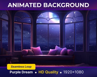 Animated Twitch Overlay Dreamscape Twitch Screen Looped Vtuber Twitch ...