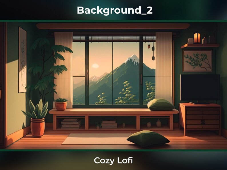Animated Virtual Background Cozy Lofi Vtuber Room Background - Etsy