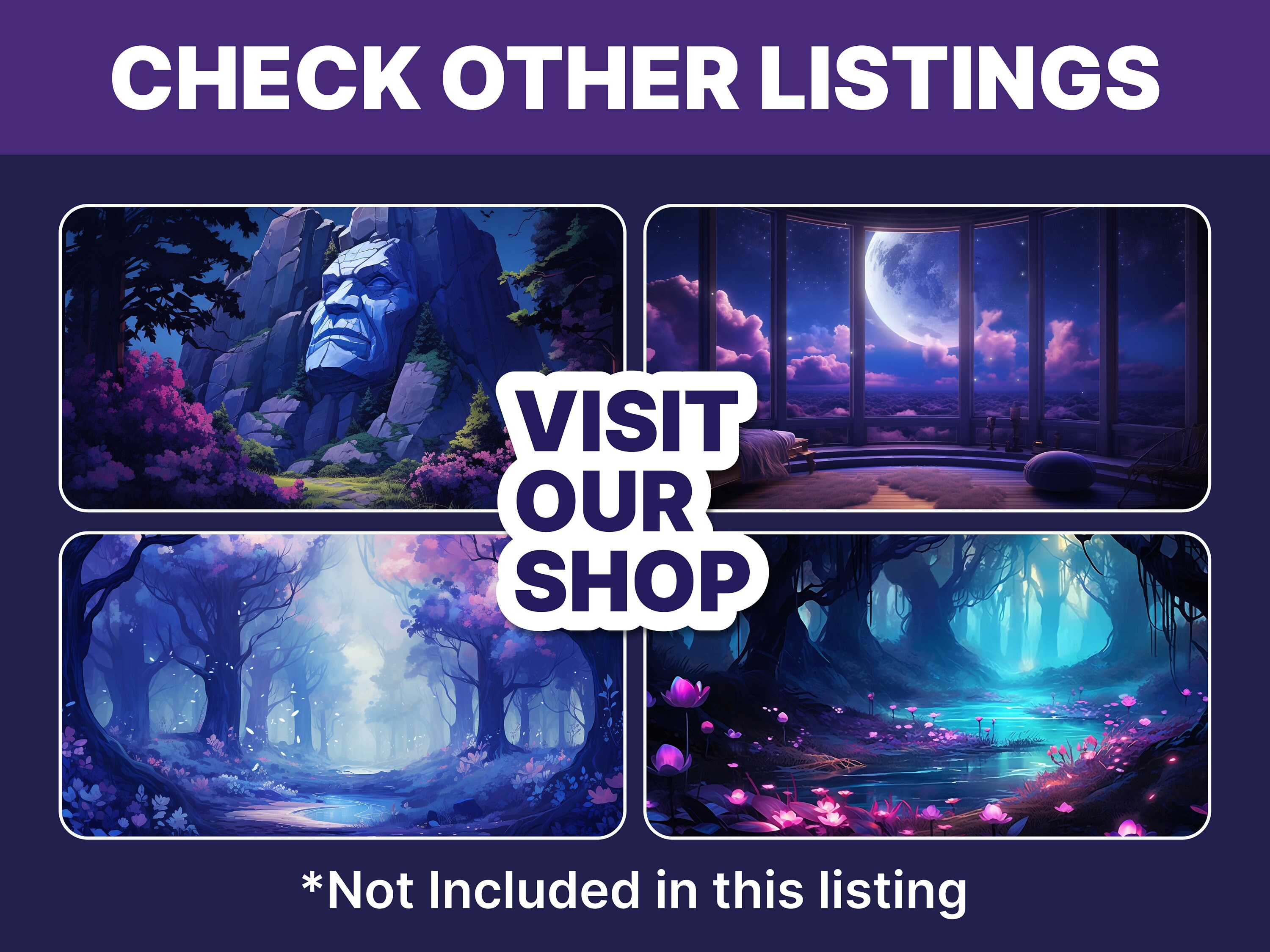 Animated Twitch Overlay Dreamy Cave Twitch Screen Looped Vtuber Twitch ...