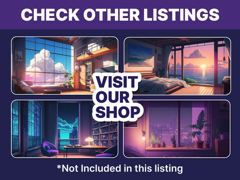 Aminated Virtual Background Lofi Study Stream Overlay Looped Vtuber ...