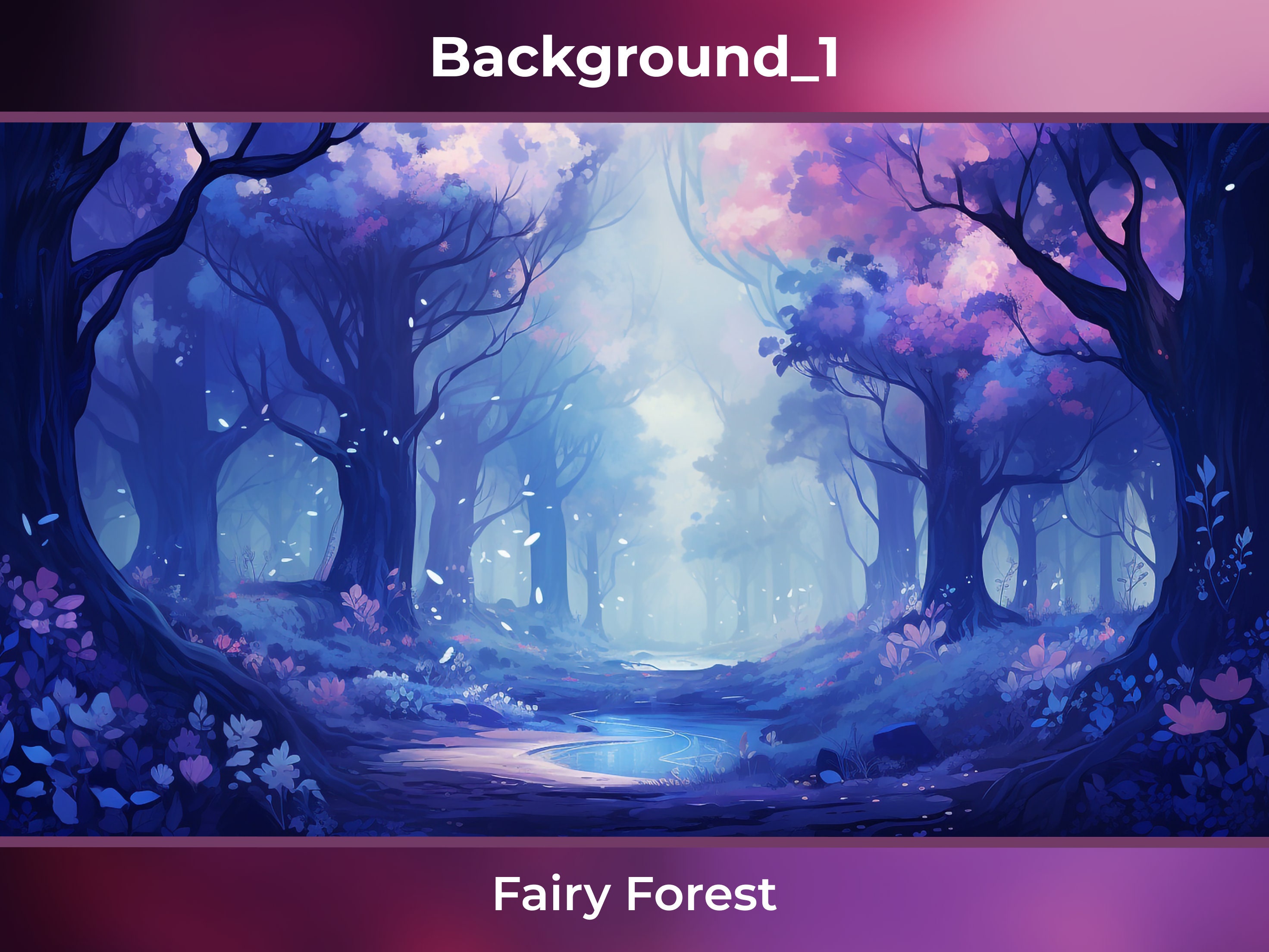 Animated Virtual Background Fairy Forest Bundle Vtuber - Etsy