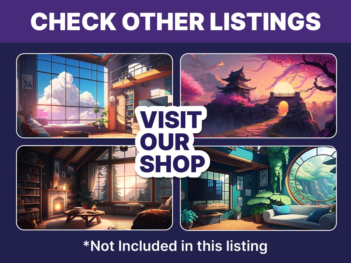 Animated Virtual Background Lofi Bedroom Twitch Stream Lofi Twitch ...