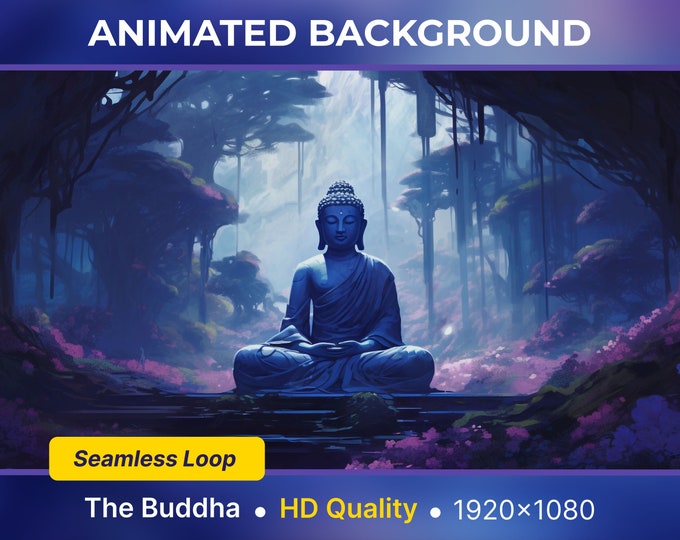 Animated Virtual Background the Buddha Looped Vtuber Background Twitch ...