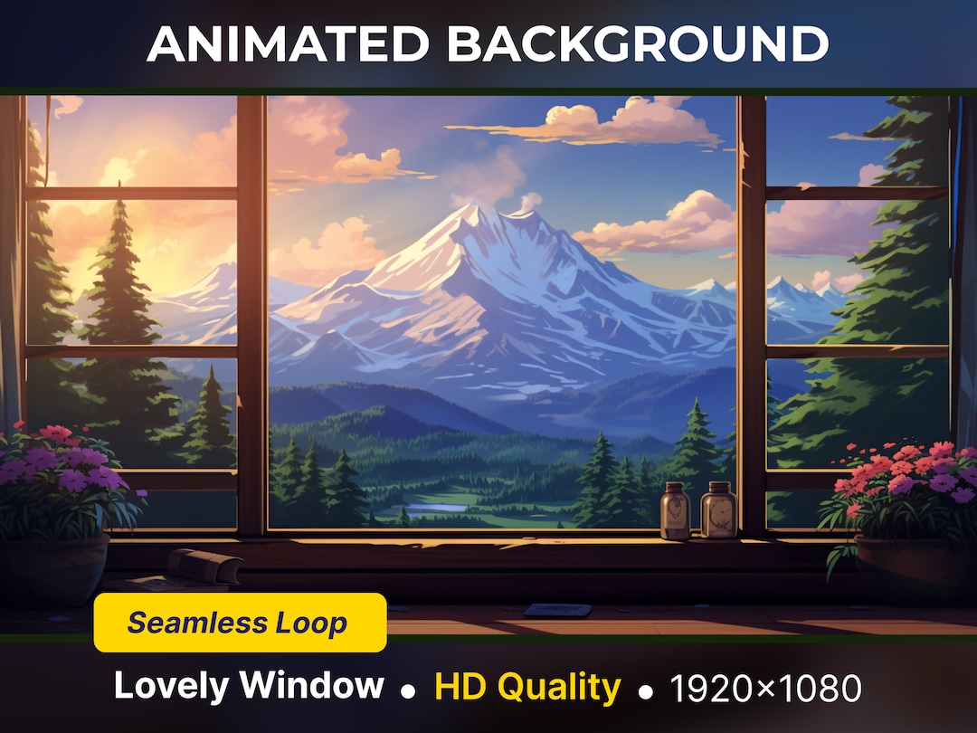 Animated Background Stream Screen Lofi Lovely Window Looped Vtuber ...