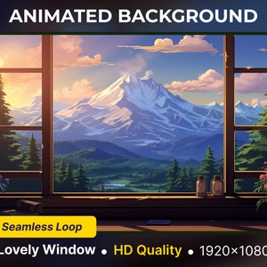 Animated Background Stream Screen Lofi Lovely Window Looped Vtuber ...