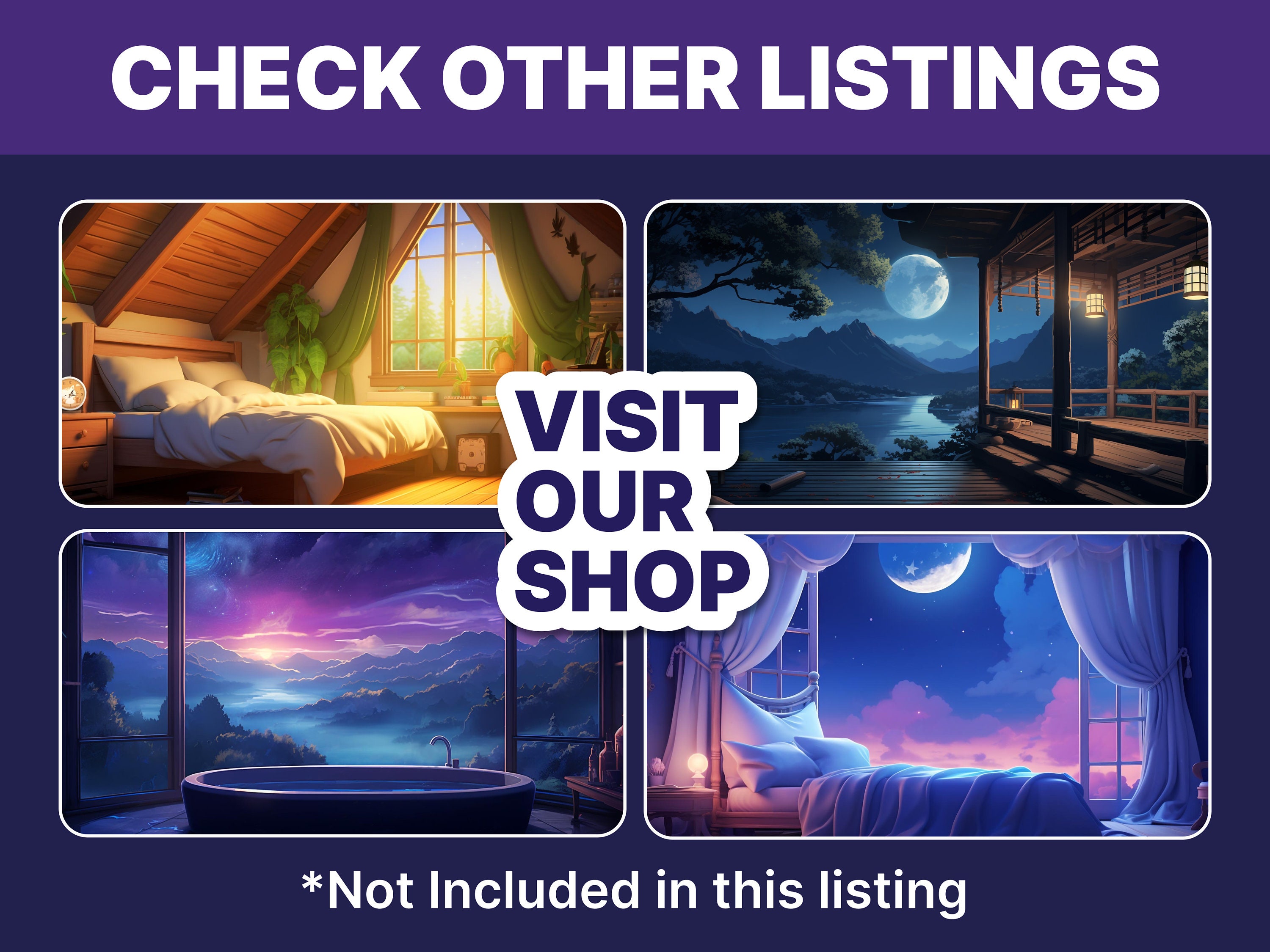 Animated Virtual Background Cozy Night Vtuber Background - Etsy