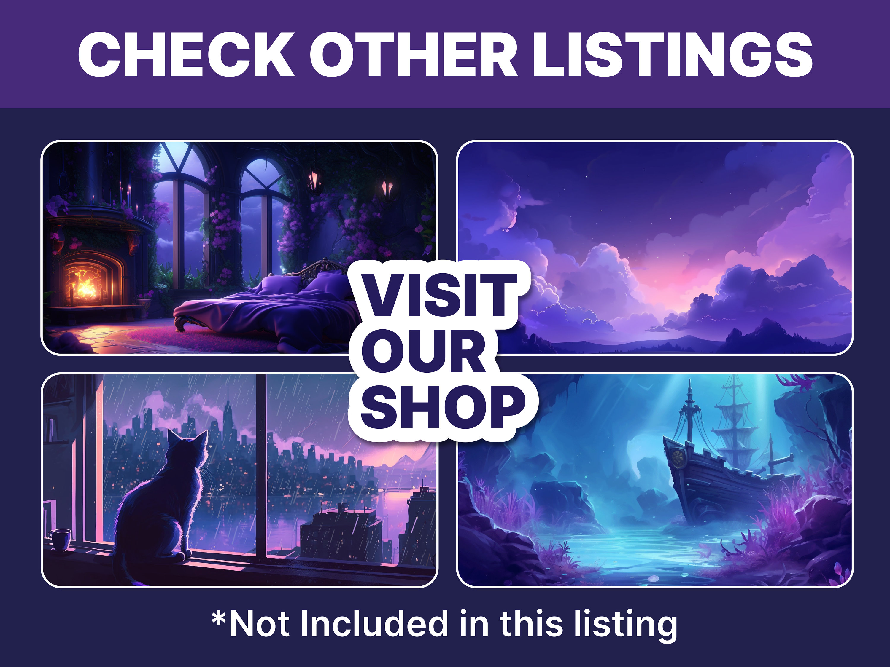 Animated Virtual Background Magical Twitch Overlay Looped Vtuber ...