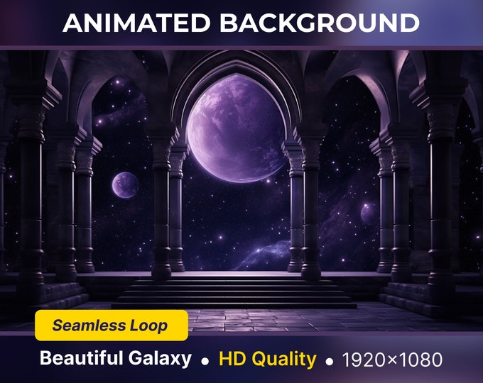 Animated Twitch Overlay Beautiful Galaxy Twitch Screen Looped Vtuber ...