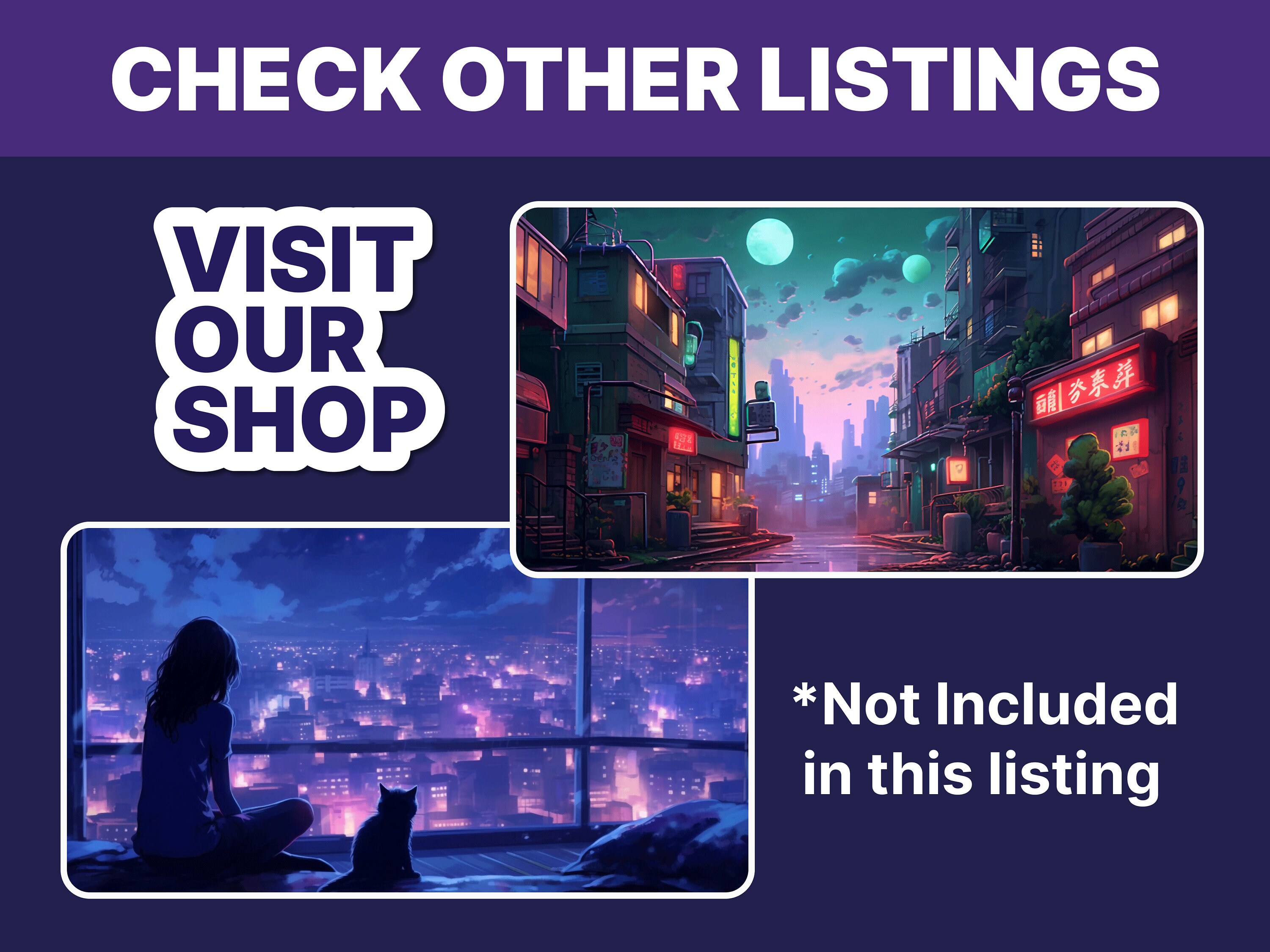 Animated Virtual Background Rainy Alley Looped Vtuber Background Twitch ...