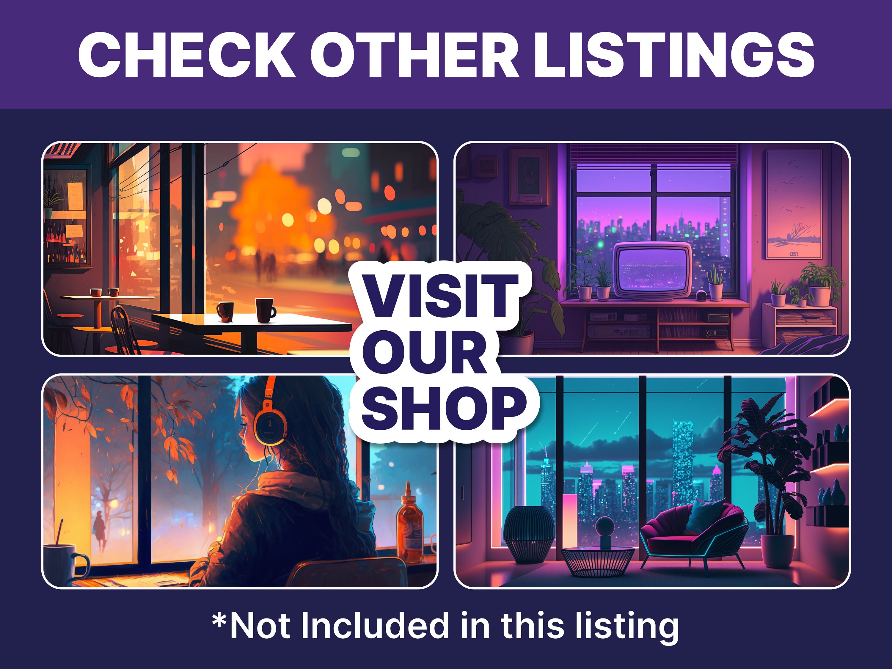 Animated Stream Pack Lofi Bar Twitch Stream Package Lofi Twitch Stream ...