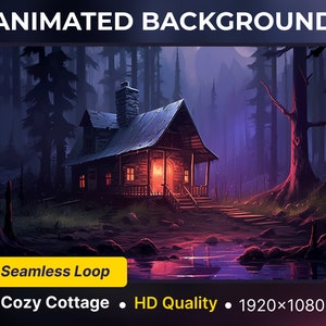 Animated Background Cozy Cottage Lofi Vtuber Background Twitch ...
