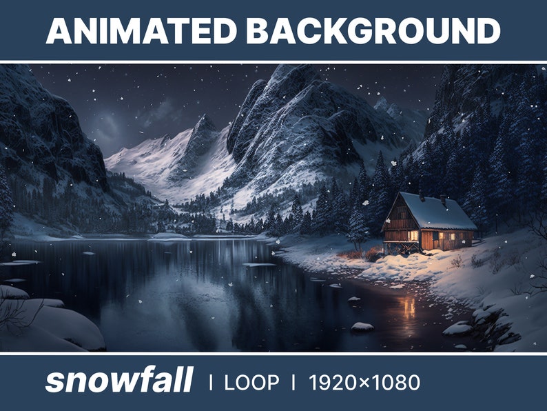 Animated Virtual Background Snowfall Winter Wonderland Ambience Style ...