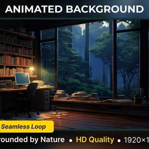 Animated Virtual Background Surrounded by Nature Vtuber Background ...