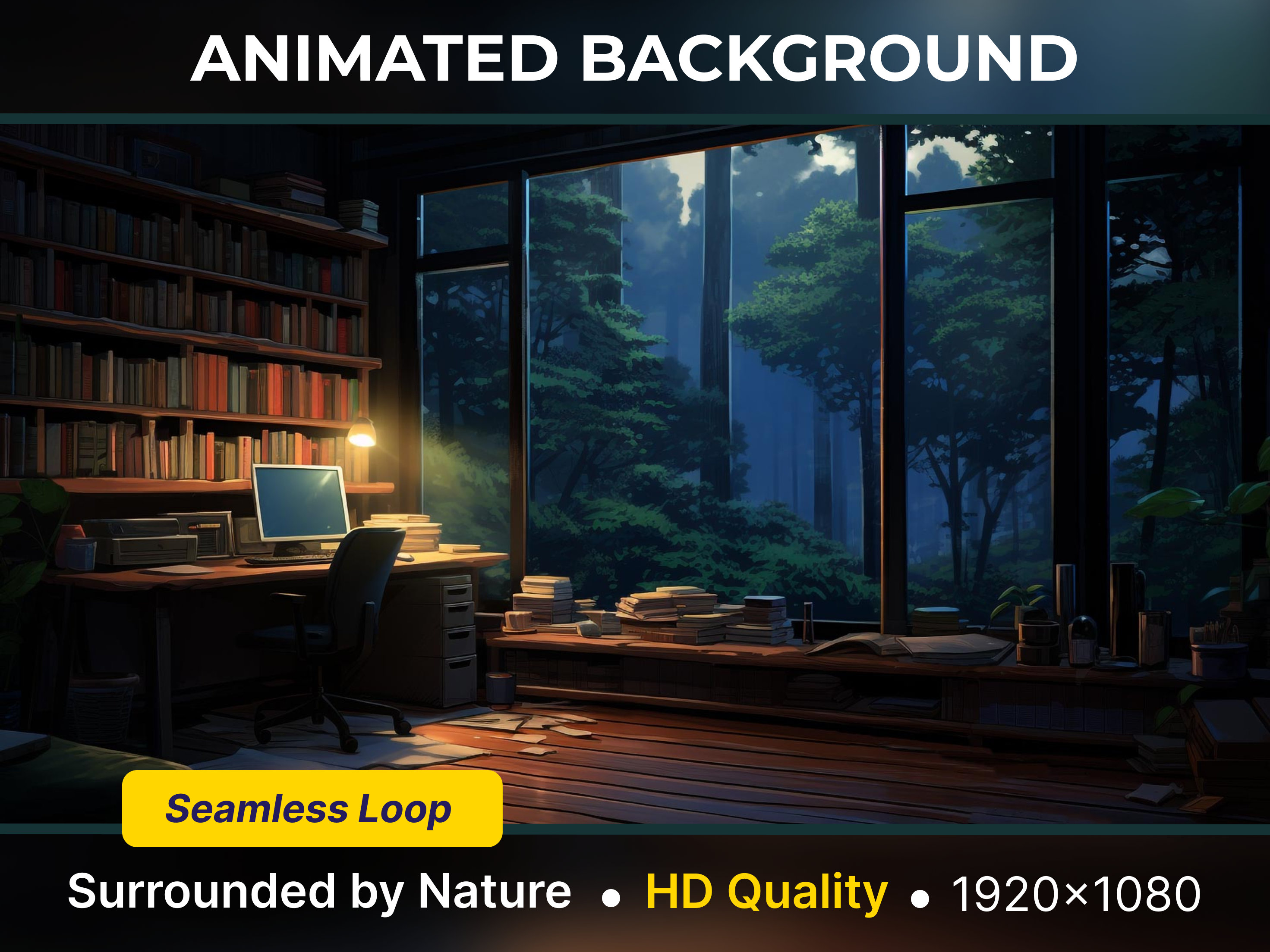 Animated Virtual Background Surrounded by Nature Vtuber Background ...