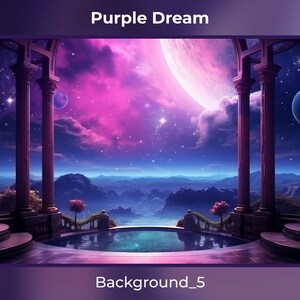 Animated Background Purple Dream Mega Bundle 5 Fantasy Vtuber ...