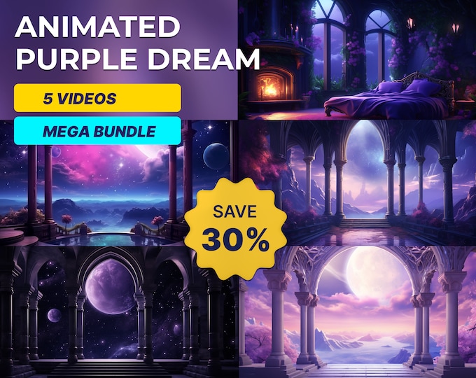Animated Virtual Background Cozy Room Fireplace Bundle Looped Vtuber ...