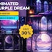 Animated Background Purple Dream Animated Twitch Screen Looped Vtuber ...