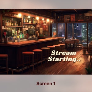 Animated Stream Pack Lofi Bar Twitch Stream Package Lofi Twitch Stream ...