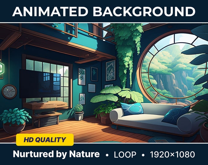 Animated Virtual Background Cozy Japanese House Looped Vtuber ...