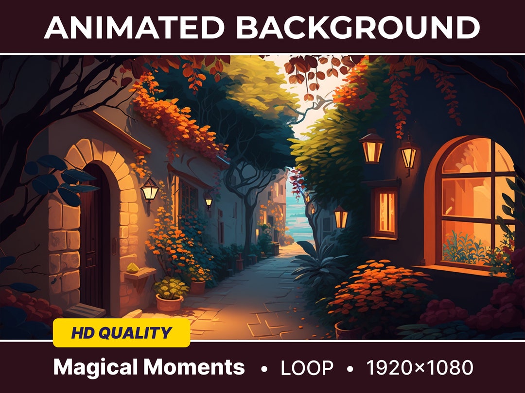 Animated Virtual Background Relaxing Magical Moment Road Looped Vtuber ...