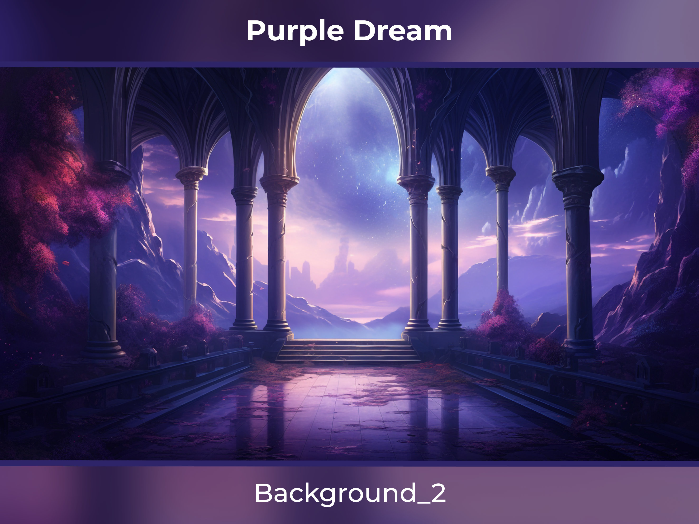 Animated Background Purple Dream Mega Bundle 5 Fantasy Vtuber ...